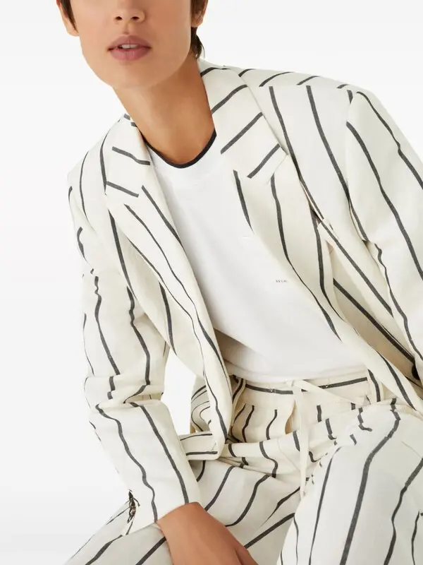 Brunello Cucinelli Striped Linen-blend Suit