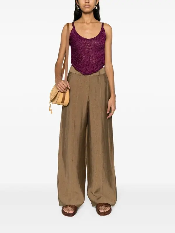 FORTE_FORTE Cropped Crochet Top