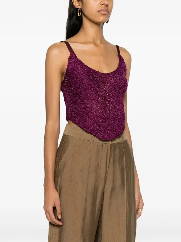 FORTE_FORTE Cropped Crochet Top