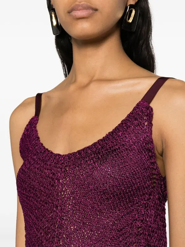 FORTE_FORTE Cropped Crochet Top