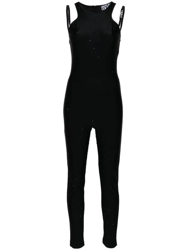Versace Crystal-embellished Jumpsuit - Black