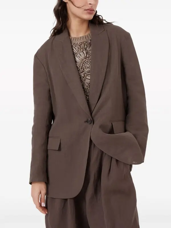 Brunello Cucinelli Single-breasted Cotton Blazer