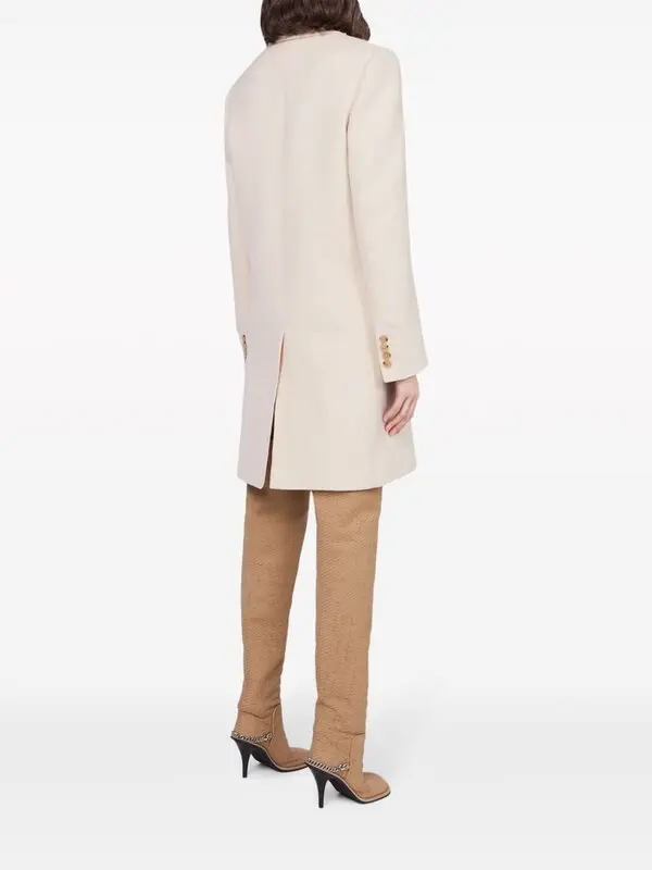 Stella McCartney Single-breasted Wool Coat - Neutrals