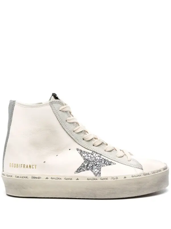 GOLDEN GOOSE Francy High-top Sneakers - White