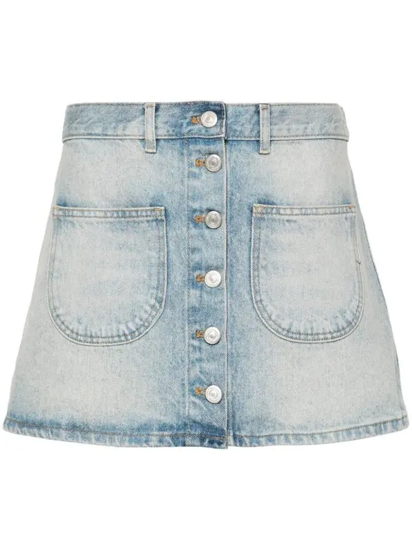 COURREGES Mini Denim Skirt - Blue