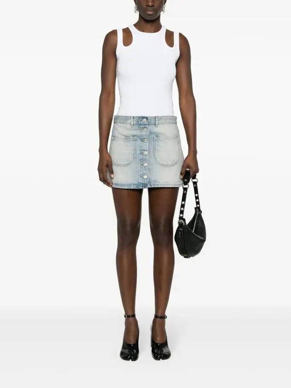 COURREGES Mini Denim Skirt - Blue