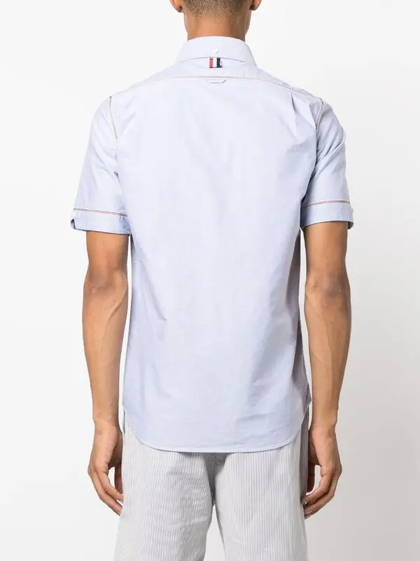 Thom Browne Rwb Stripe Cotton Shirt