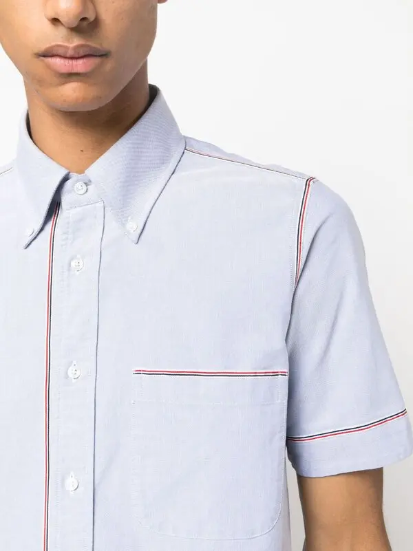 Thom Browne Rwb Stripe Cotton Shirt