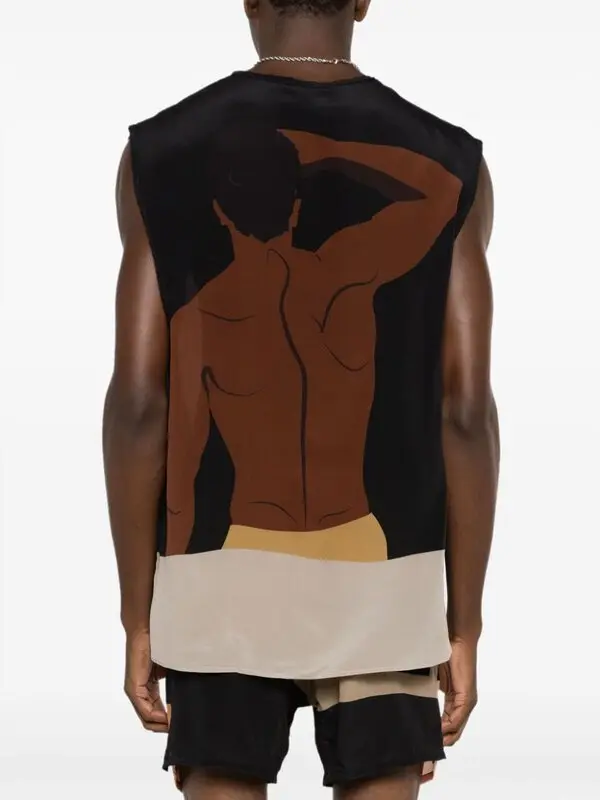 AMIR SLAMA Graphic-print Tank Top