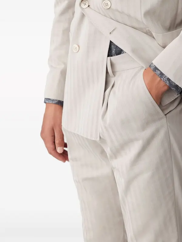 Brunello Cucinelli Striped Tailored Trousers