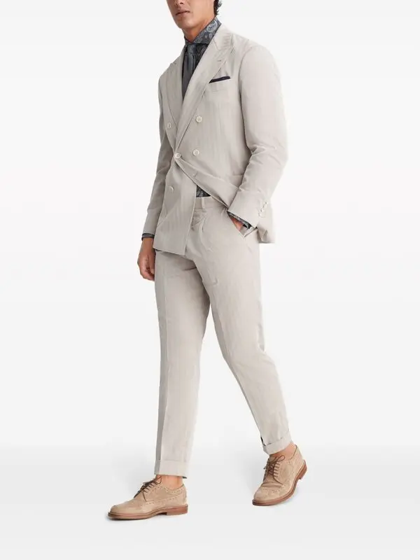 Brunello Cucinelli Striped Tailored Trousers