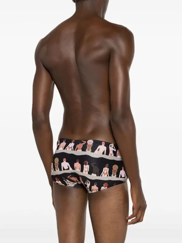 AMIR SLAMA Graphic-print Swim Trunks