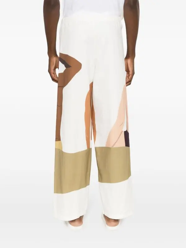 AMIR SLAMA Graphic-print Wide-leg Trousers