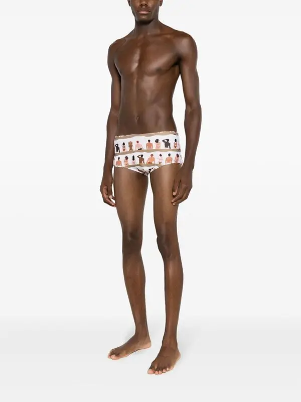 AMIR SLAMA Graphic-print Swim Shorts