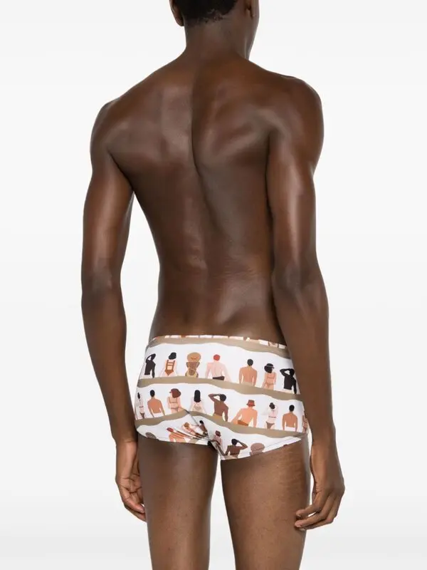 AMIR SLAMA Graphic-print Swim Shorts