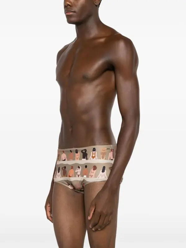 AMIR SLAMA Graphic-print Swim Trunks