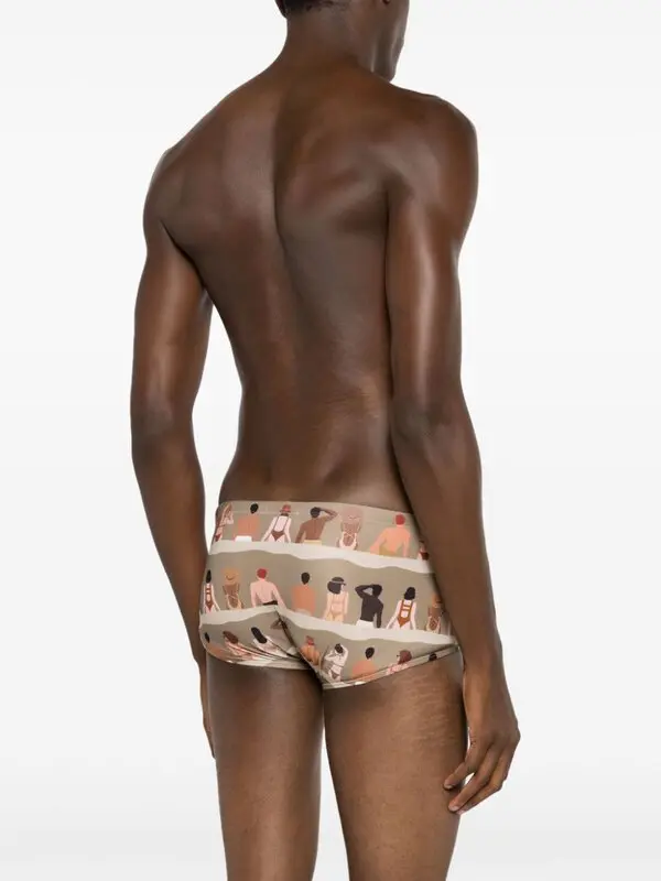 AMIR SLAMA Graphic-print Swim Trunks