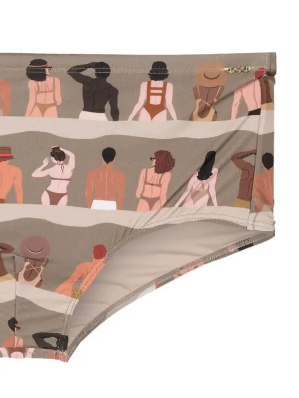 AMIR SLAMA Graphic-print Swim Trunks