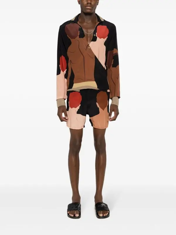 AMIR SLAMA Graphic-print Silk Shirt