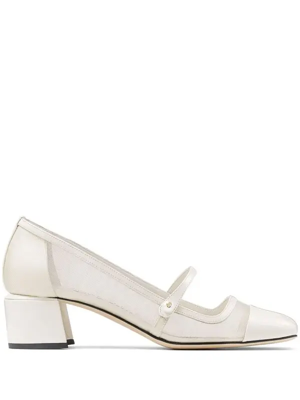 JIMMY CHOO Elisa 45 Mary Jane Pumps With Pearl Embellishment