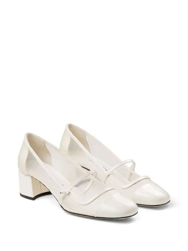 JIMMY CHOO Elisa 45 Mary Jane Pumps With Pearl Embellishment