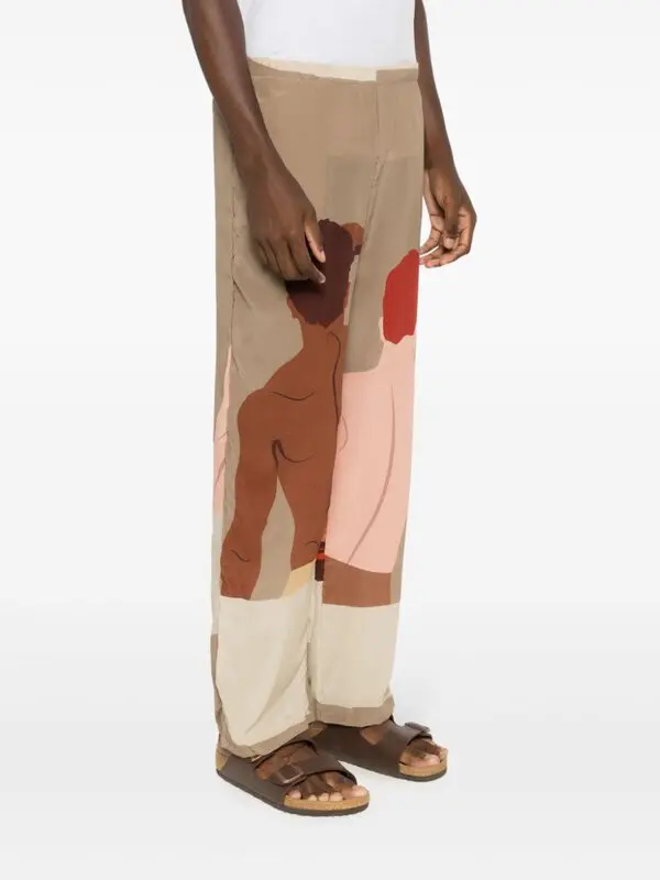 AMIR SLAMA Graphic-print Trousers