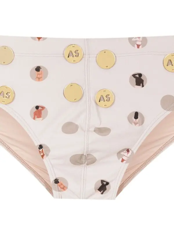 AMIR SLAMA Graphic-print Swim Shorts