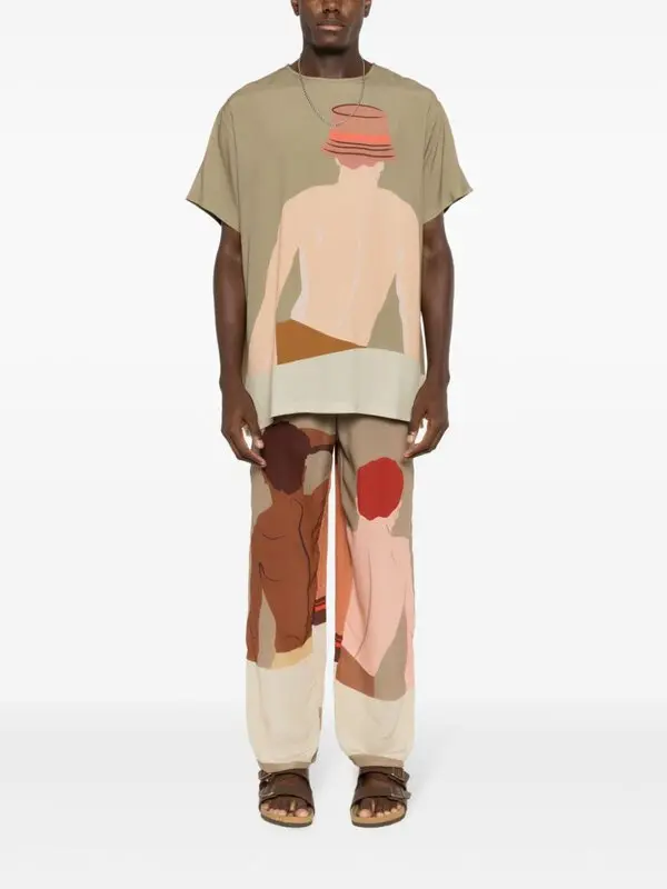 AMIR SLAMA Graphic-print Short-sleeved T-shirt