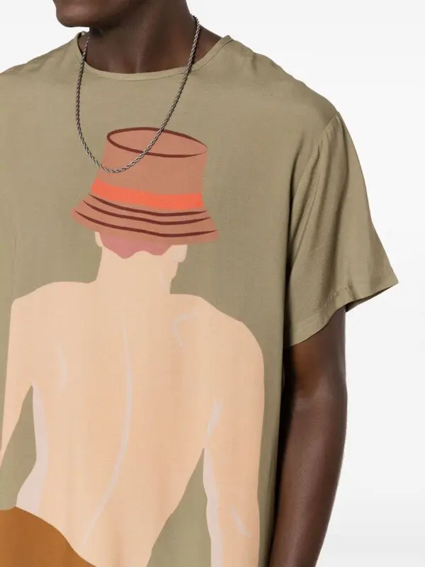 AMIR SLAMA Graphic-print Short-sleeved T-shirt