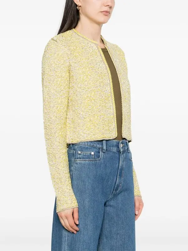 Fabiana Filippi Marl Knit Open-front Cardigan - Yellow