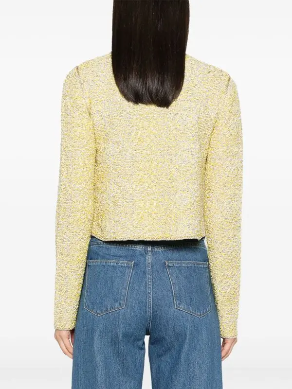Fabiana Filippi Marl Knit Open-front Cardigan - Yellow