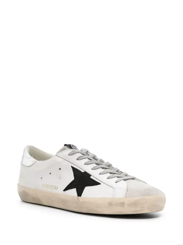 GOLDEN GOOSE Super-star Leather Trainers With Black Nubuck Star