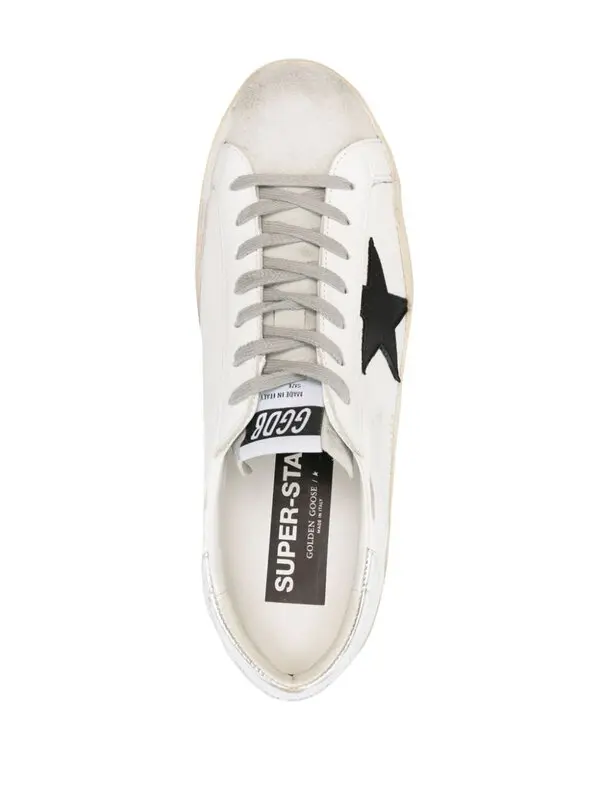 GOLDEN GOOSE Super-star Leather Trainers With Black Nubuck Star