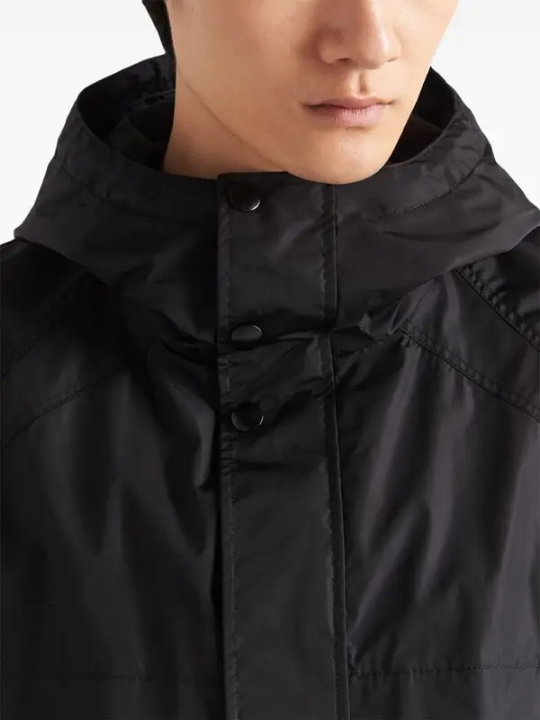 Prada Triangle-logo Hooded Jacket