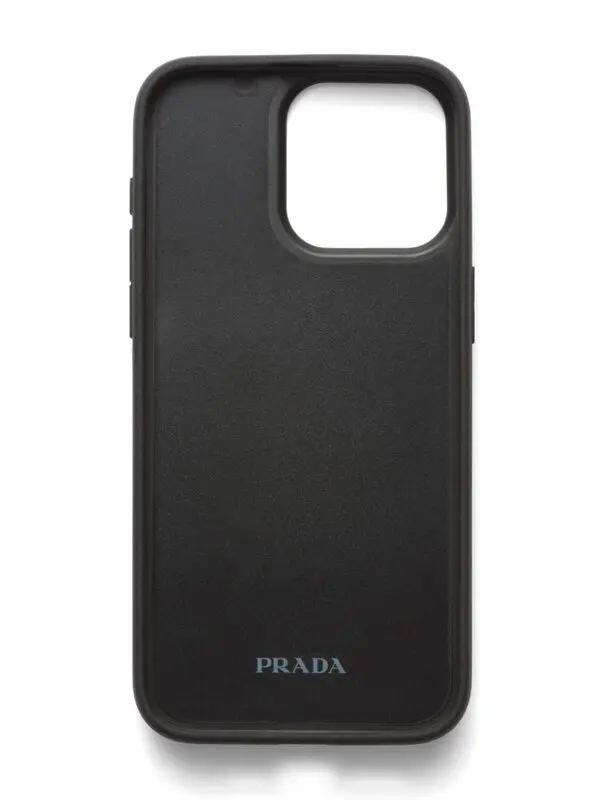 Prada Saffiano Leather Iphone 15 Pro Max Case - Black | Editorialist