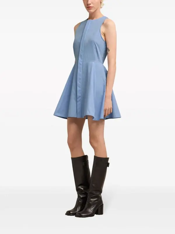 AMI Paris Sleeveless Flared Minidress - Blue