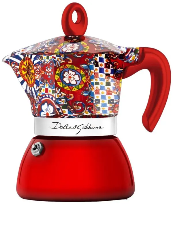 Dolce & Gabbana X Bialetti Moka Induction 2-cup Coffee Maker - Red