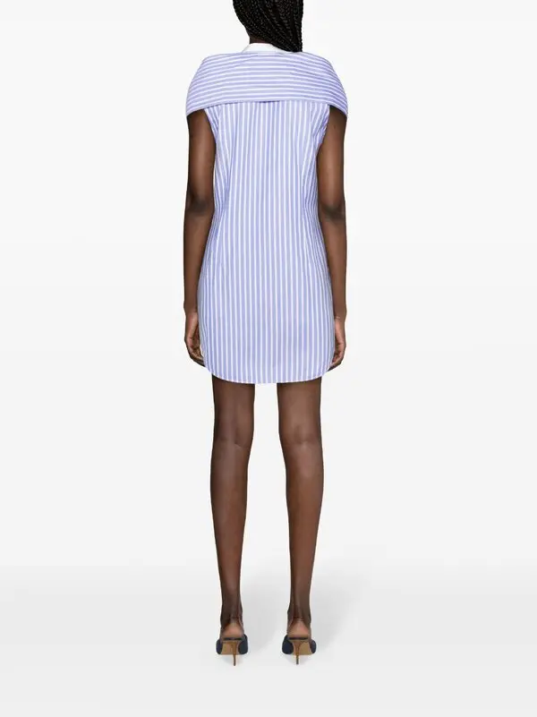 Dsquared2 Knotted-sleeves Striped Shirtdress