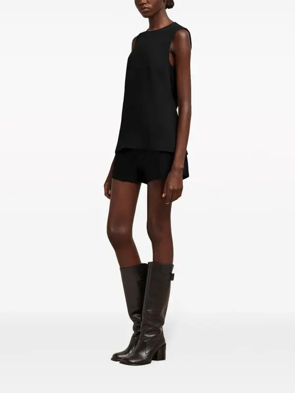 AMI Paris Crepe Tank Top - Black