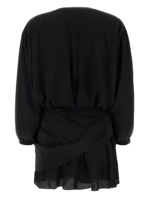 Balenciaga V-neck Silk Minidress