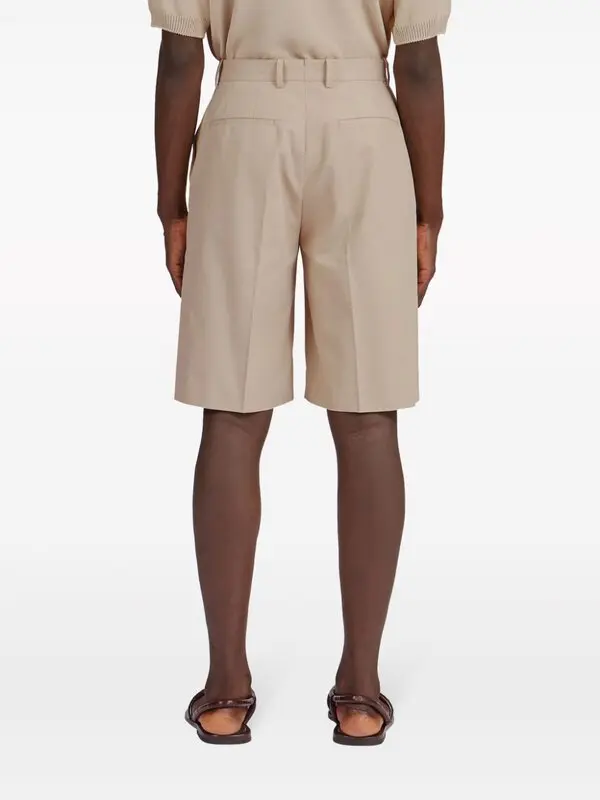 FERRAGAMO Pressed-crease Bermuda Shorts - Neutrals