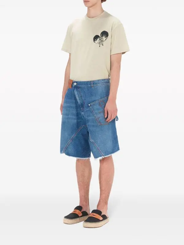 JW Anderson Twisted Denim Shorts