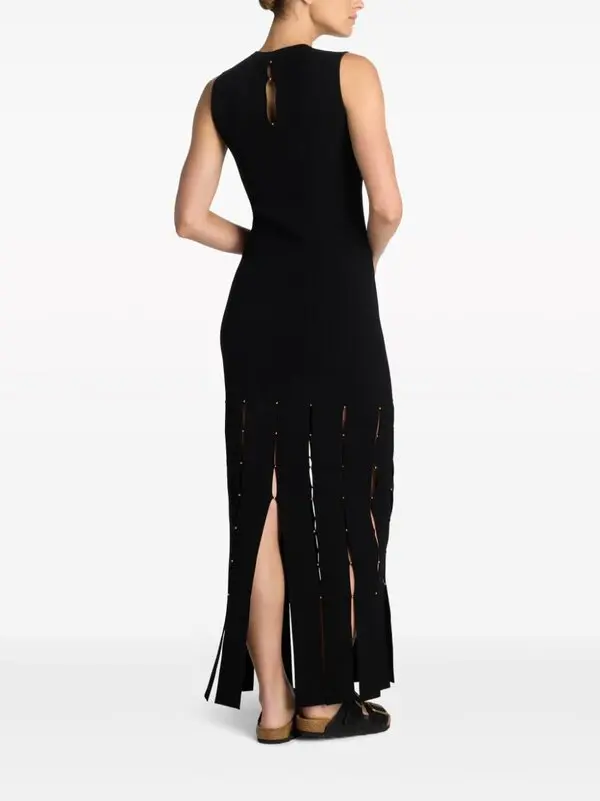 st john beaded dress St. John Beaded Strapless Maxi Gown - Black