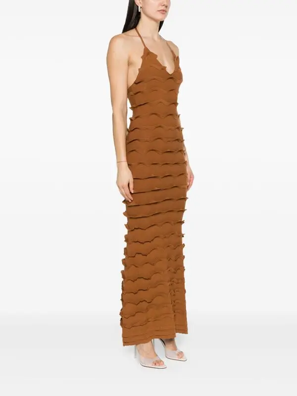 blumarine brown dress Blumarine Multicoloured Maxi Dress main image 1