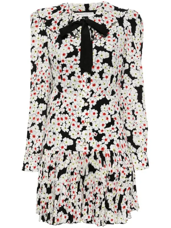 Alessandra Rich Daisy-print Silk Dress