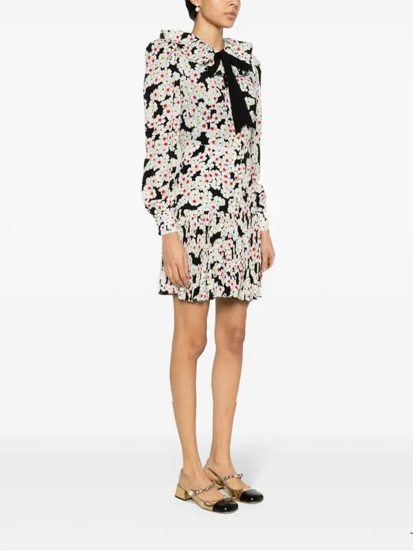 Alessandra Rich Daisy-print Silk Dress