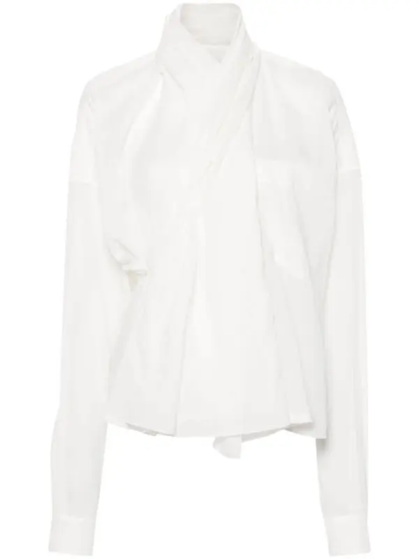 QUIRA Wrap Cotton Shirt