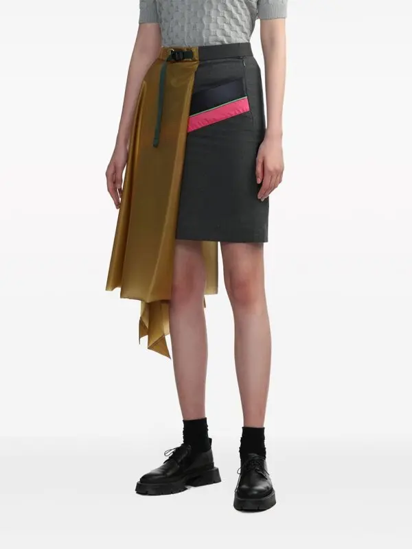 Kolor Asymmetric Panelled Mini Skirt