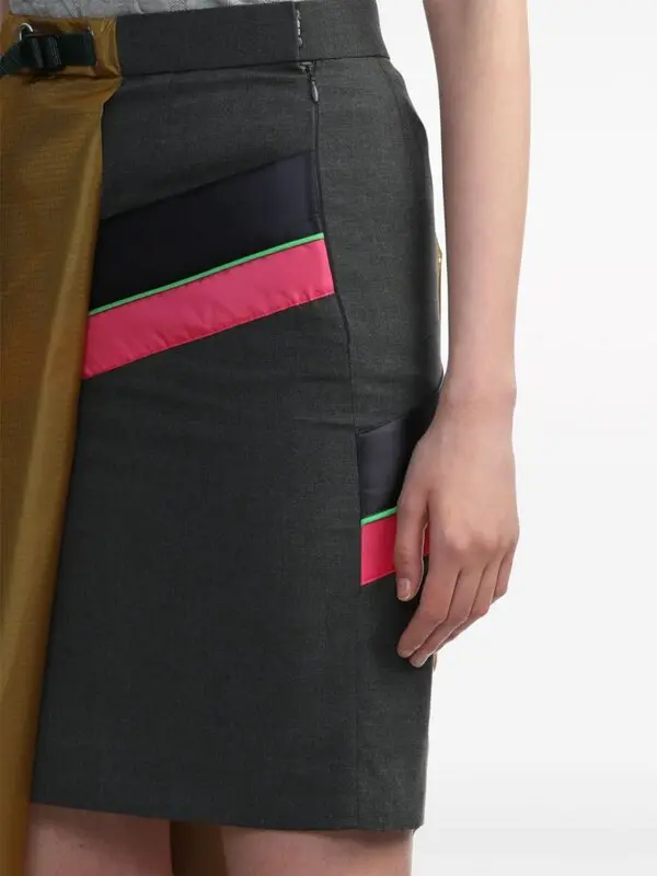 Kolor Asymmetric Panelled Mini Skirt