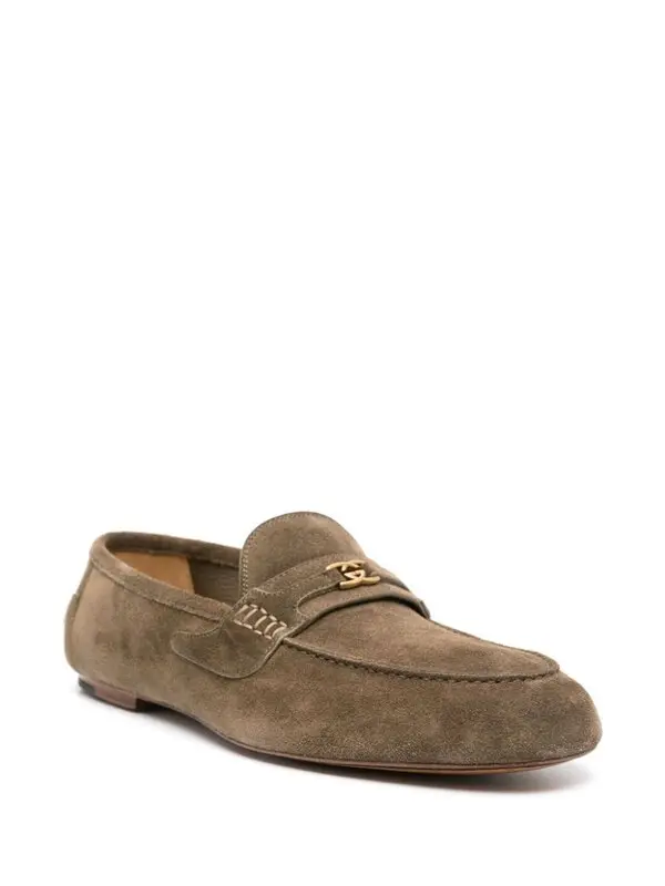 Gucci Interlocking G Suede Loafers